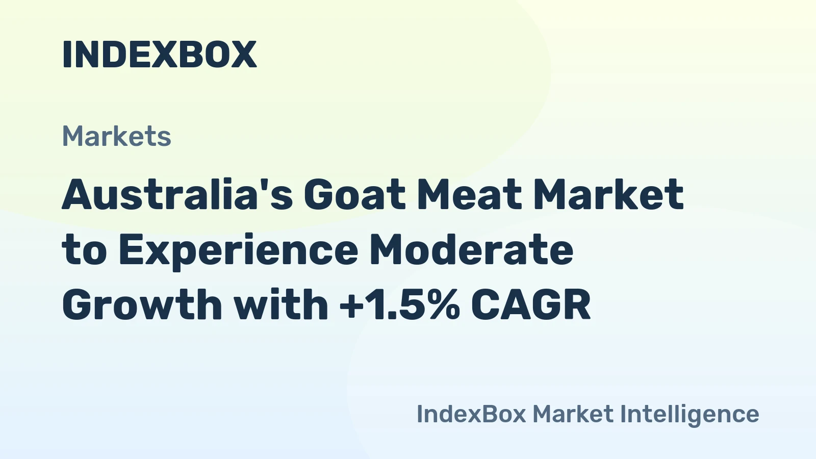 Australia's Goat Meat Market to Experience Moderate Growth with +1.5% CAGR