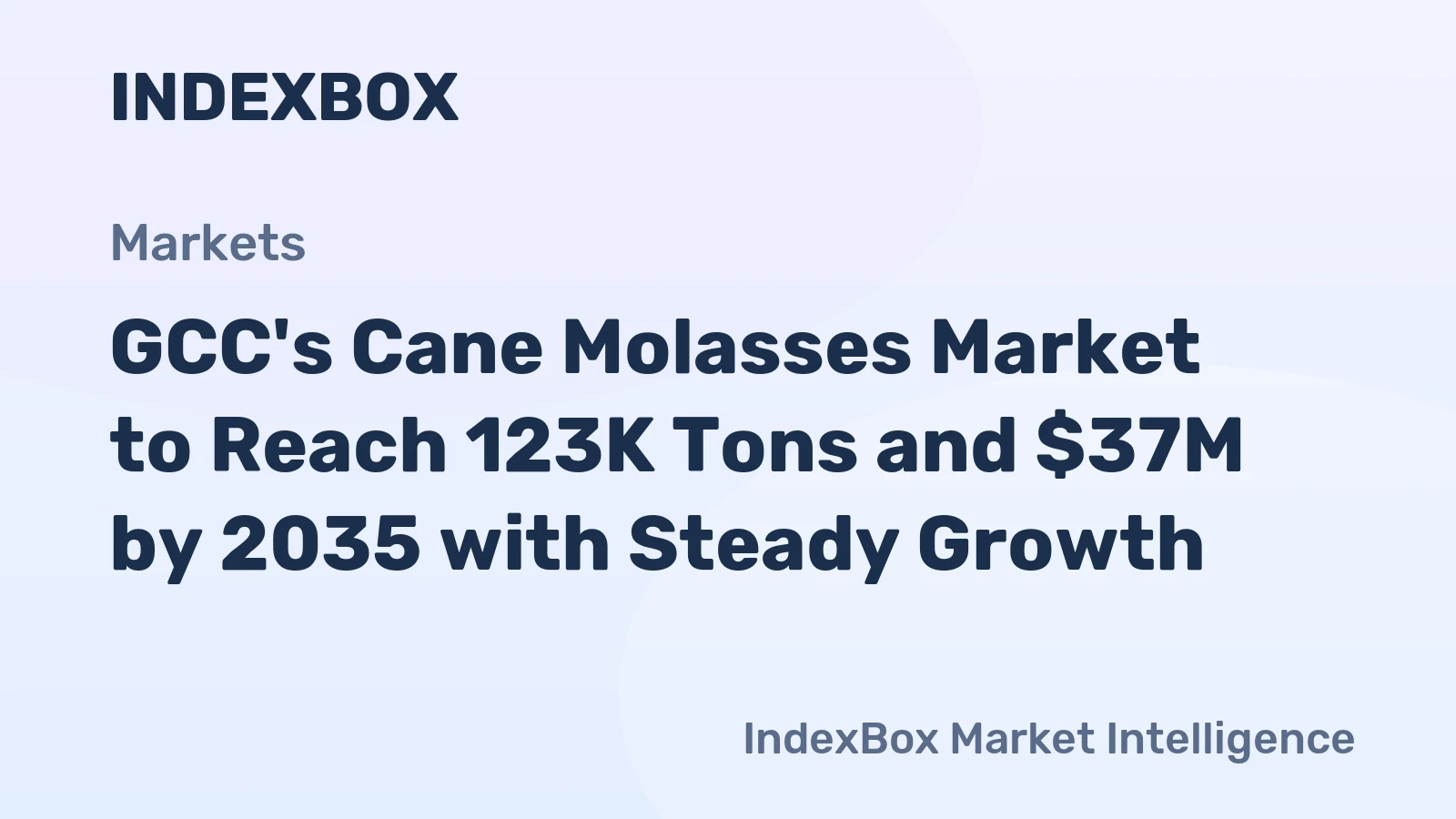 GCC's Cane Molasses Market to Reach 123K Tons and $37M by 2035 with Steady Growth