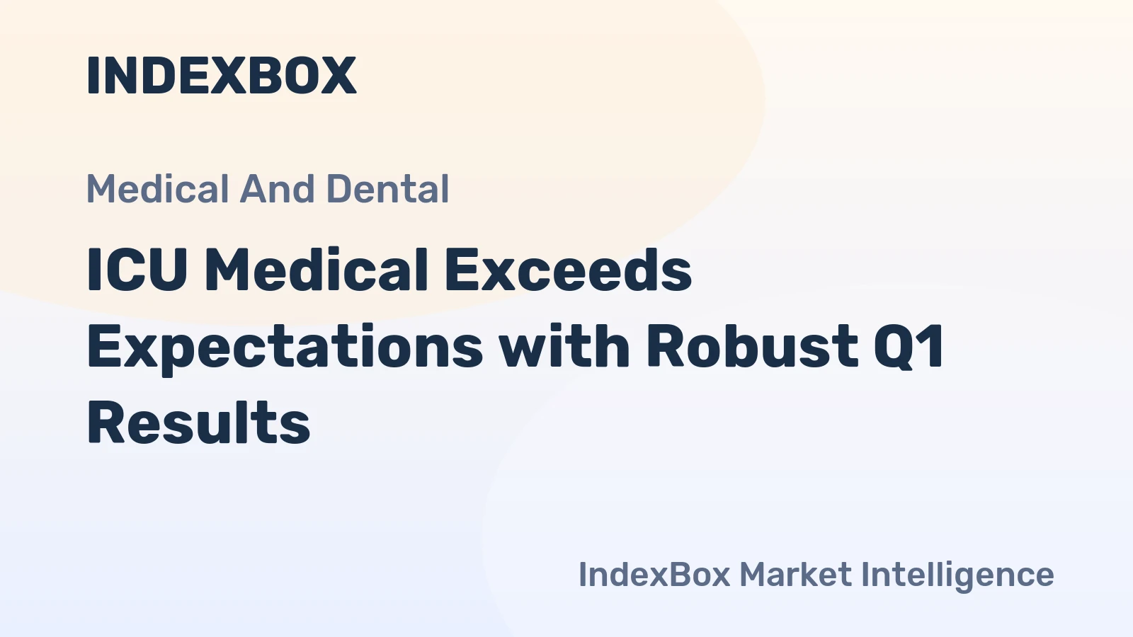 ICU Medical Exceeds Expectations with Robust Q1 Results