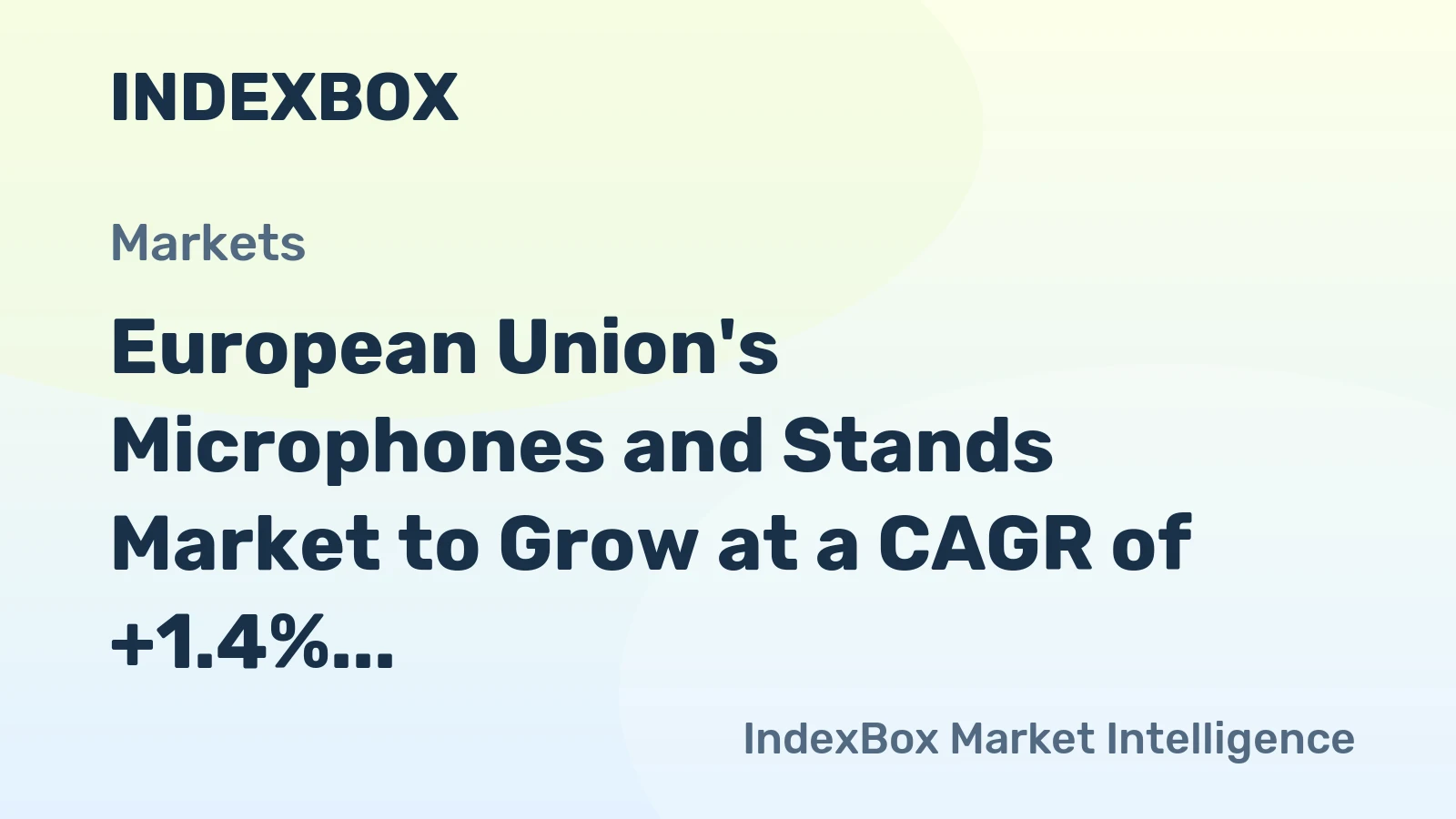 European Union's Microphones and Stands Market to Grow at a CAGR of +1.4% until 2035