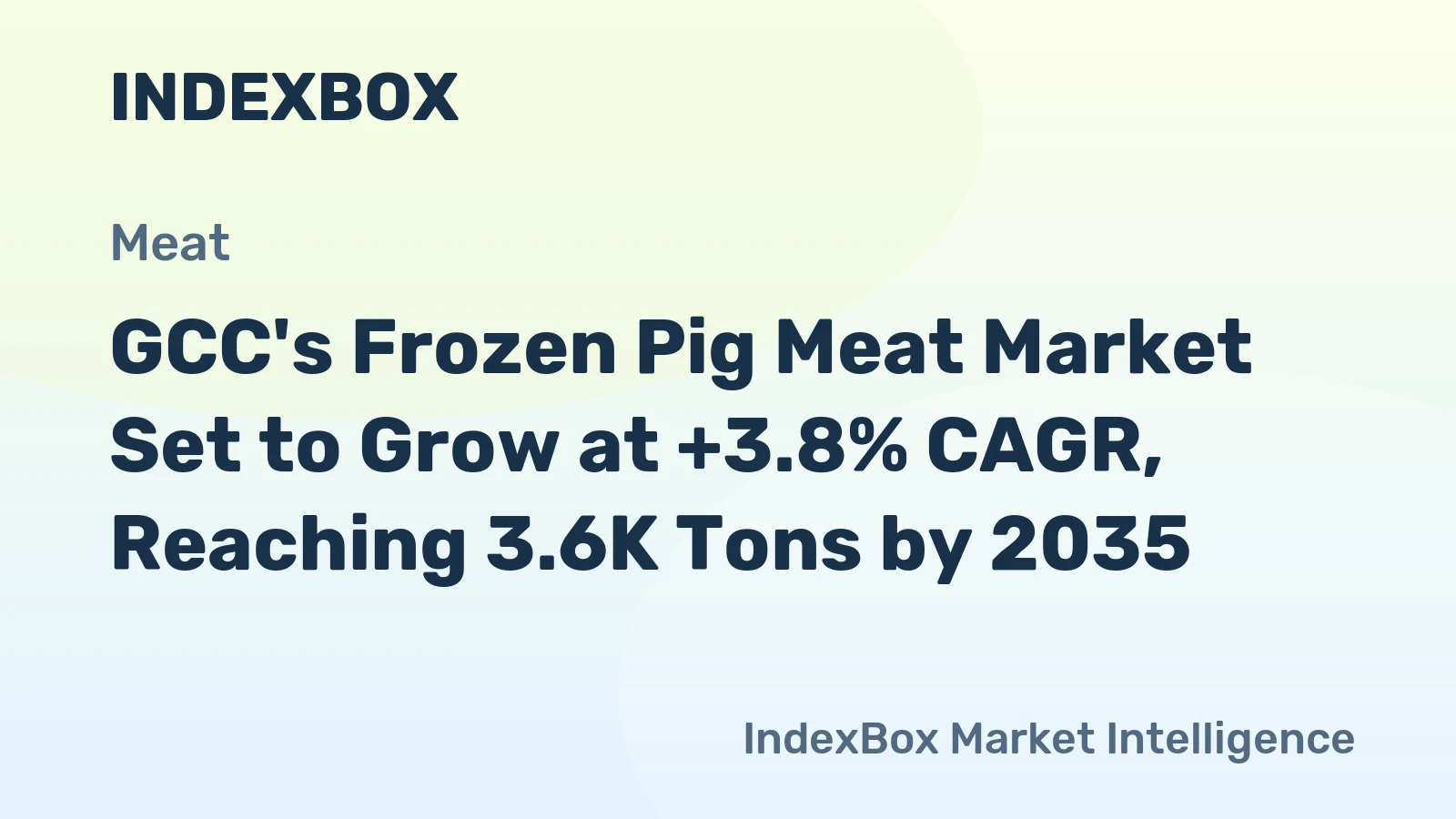 GCC's Frozen Pig Meat Market Set to Grow at +3.8% CAGR, Reaching 3.6K Tons by 2035