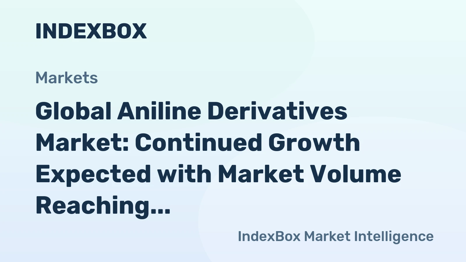 Global Aniline Derivatives Market: Continued Growth Expected with Market Volume Reaching 504K Tons and Market Value Reaching $2.3B by 2035