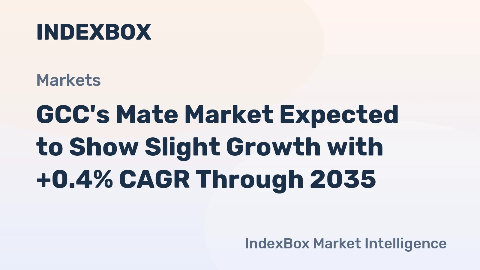GCC's Mate Market Expected to Show Slight Growth with +0.4% CAGR Through 2035