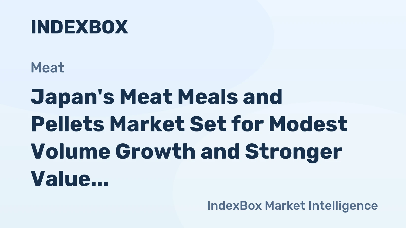 Japan's Meat Meals and Pellets Market Set for Modest Volume Growth and Stronger Value Increase to 2035