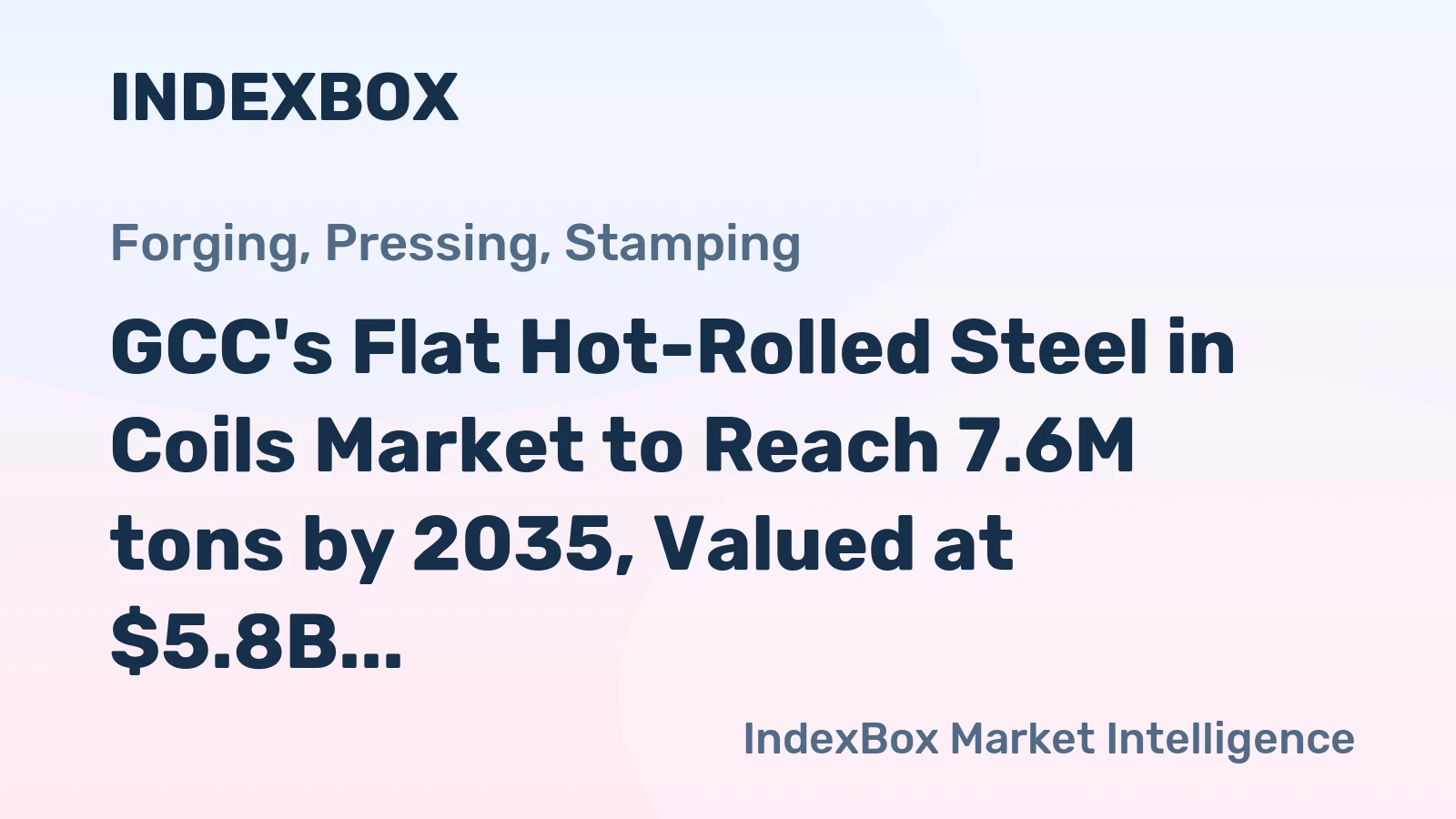 GCC's Flat Hot-Rolled Steel in Coils Market to Reach 7.6M tons by 2035, Valued at $5.8B
