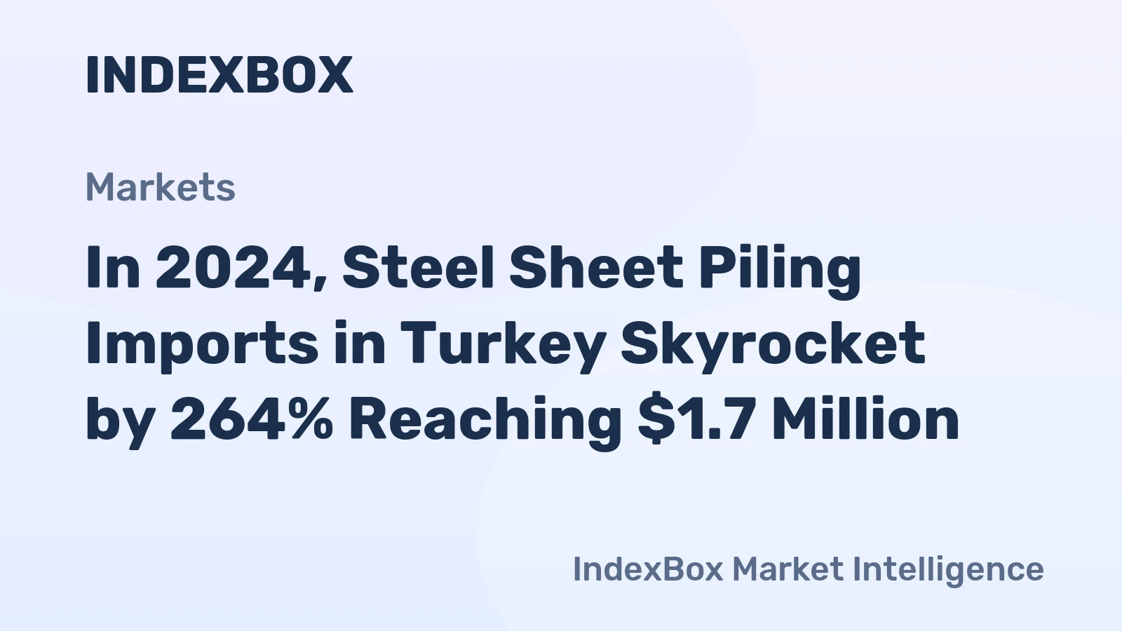 In 2024, Steel Sheet Piling Imports in Turkey Skyrocket by 264% Reaching $1.7 Million