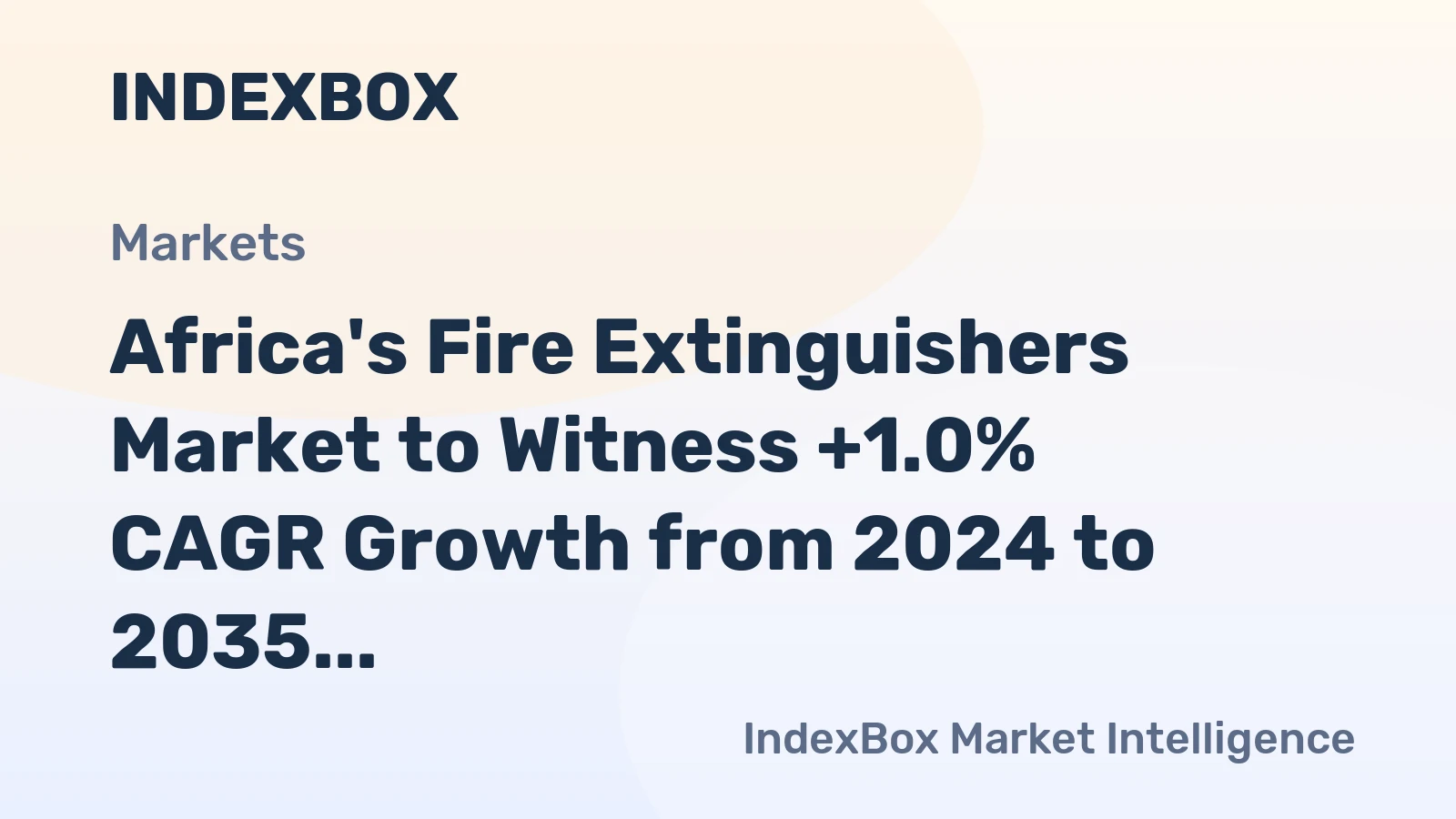 Africa's Fire Extinguishers Market to Witness +1.0% CAGR Growth from 2024 to 2035, Reaching 8.9M Units