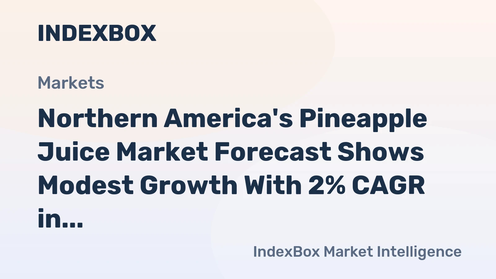 Northern America's Pineapple Juice Market Forecast Shows Modest Growth With 2% CAGR in Value