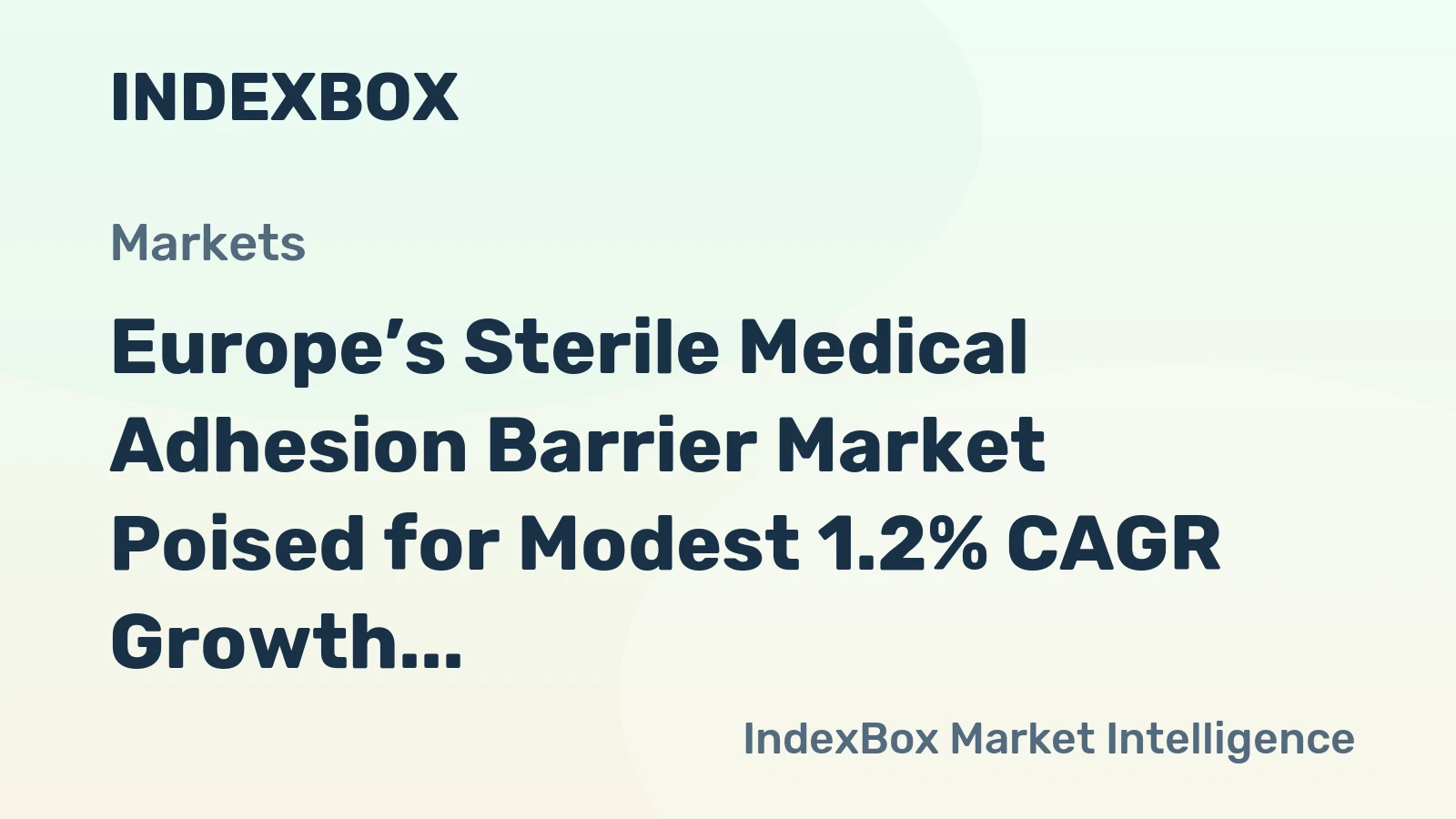 Europe’s Sterile Medical Adhesion Barrier Market Poised for Modest 1.2% CAGR Growth Through 2035