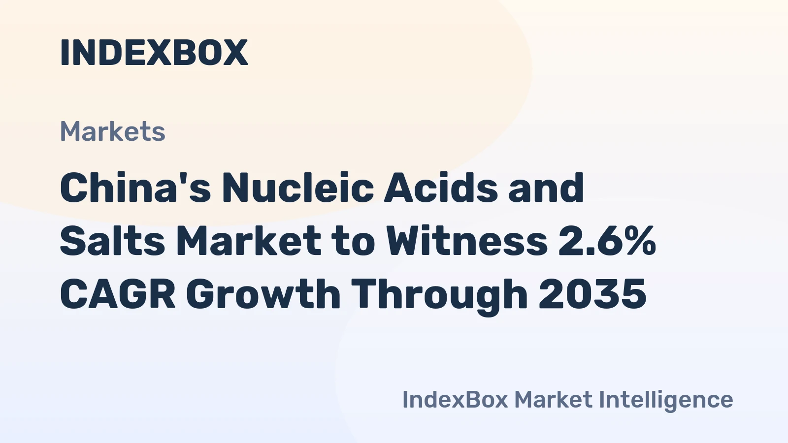 China's Nucleic Acids and Salts Market to Witness 2.6% CAGR Growth Through 2035