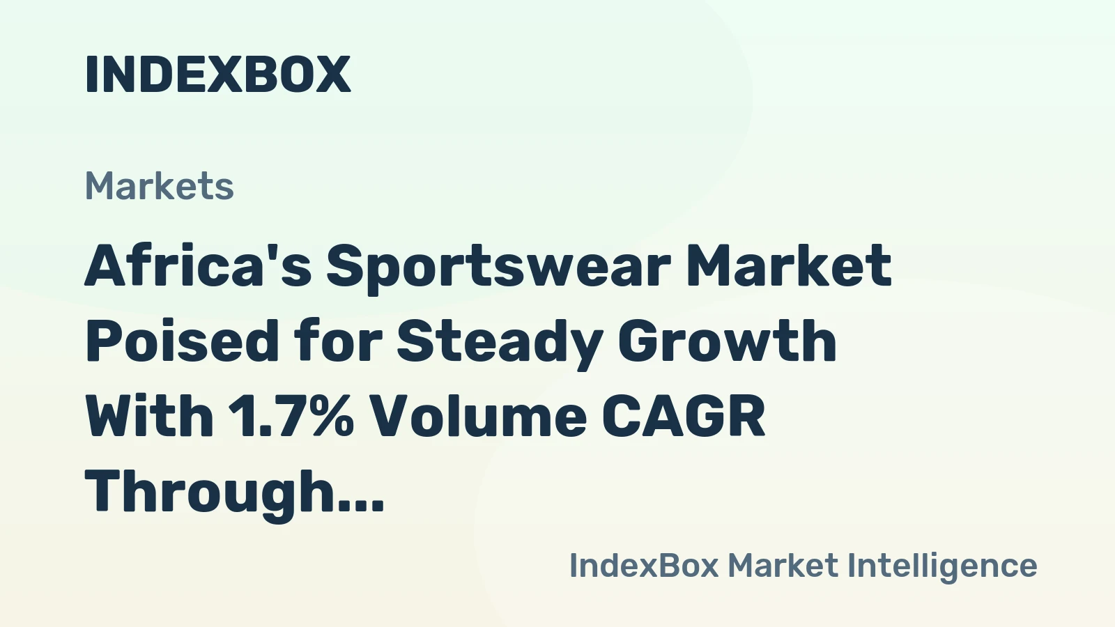 Africa's Sportswear Market Poised for Steady Growth With 1.7% Volume CAGR Through 2035