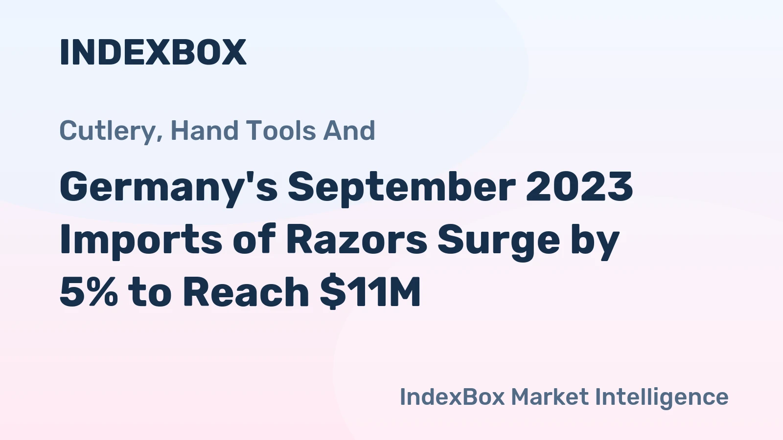 Germany's September 2023 Imports of Razors Surge by 5% to Reach $11M