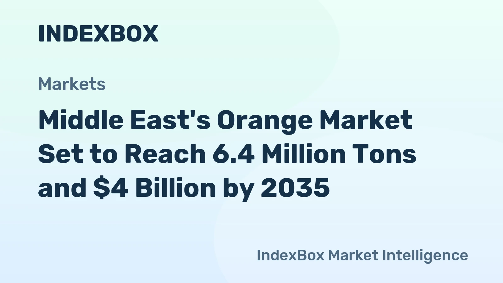 Middle East's Orange Market Set to Reach 6.4 Million Tons and $4 Billion by 2035