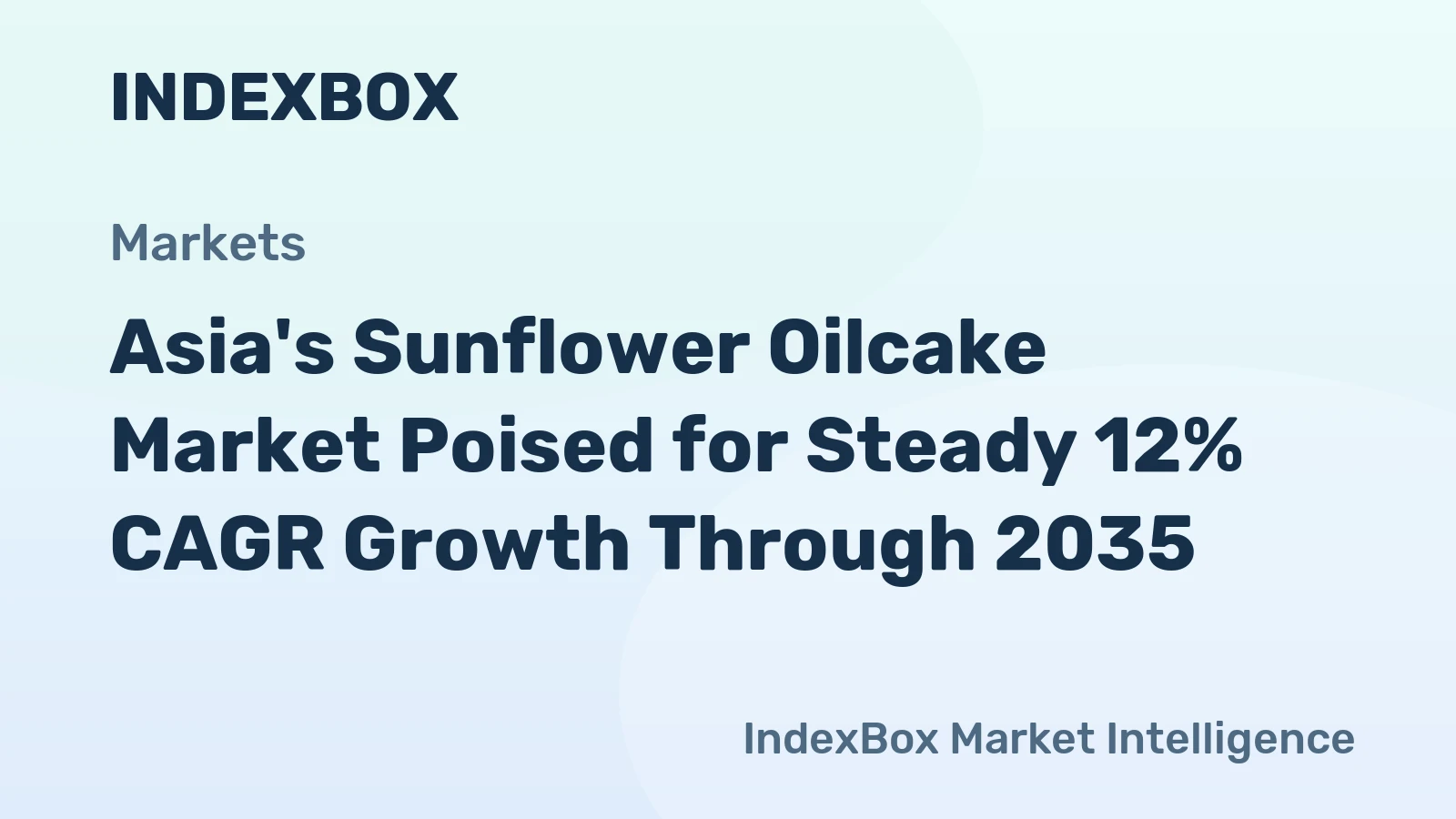 Asia's Sunflower Oilcake Market Poised for Steady 12% CAGR Growth Through 2035