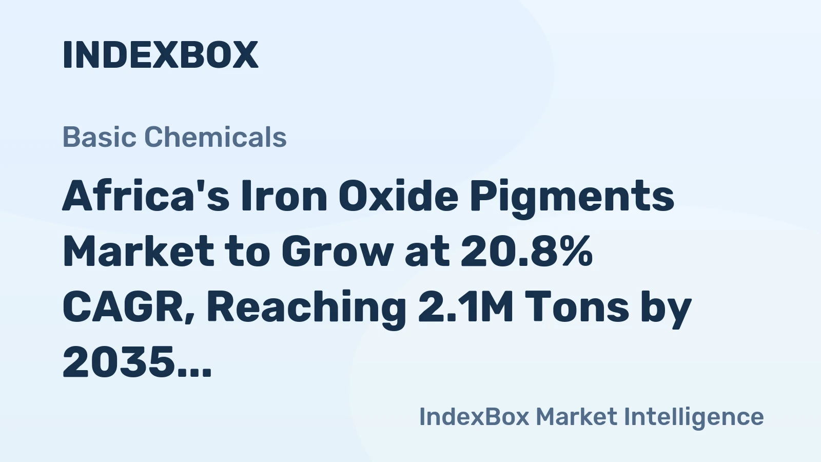 Africa's Iron Oxide Pigments Market to Grow at 20.8% CAGR, Reaching 2.1M Tons by 2035