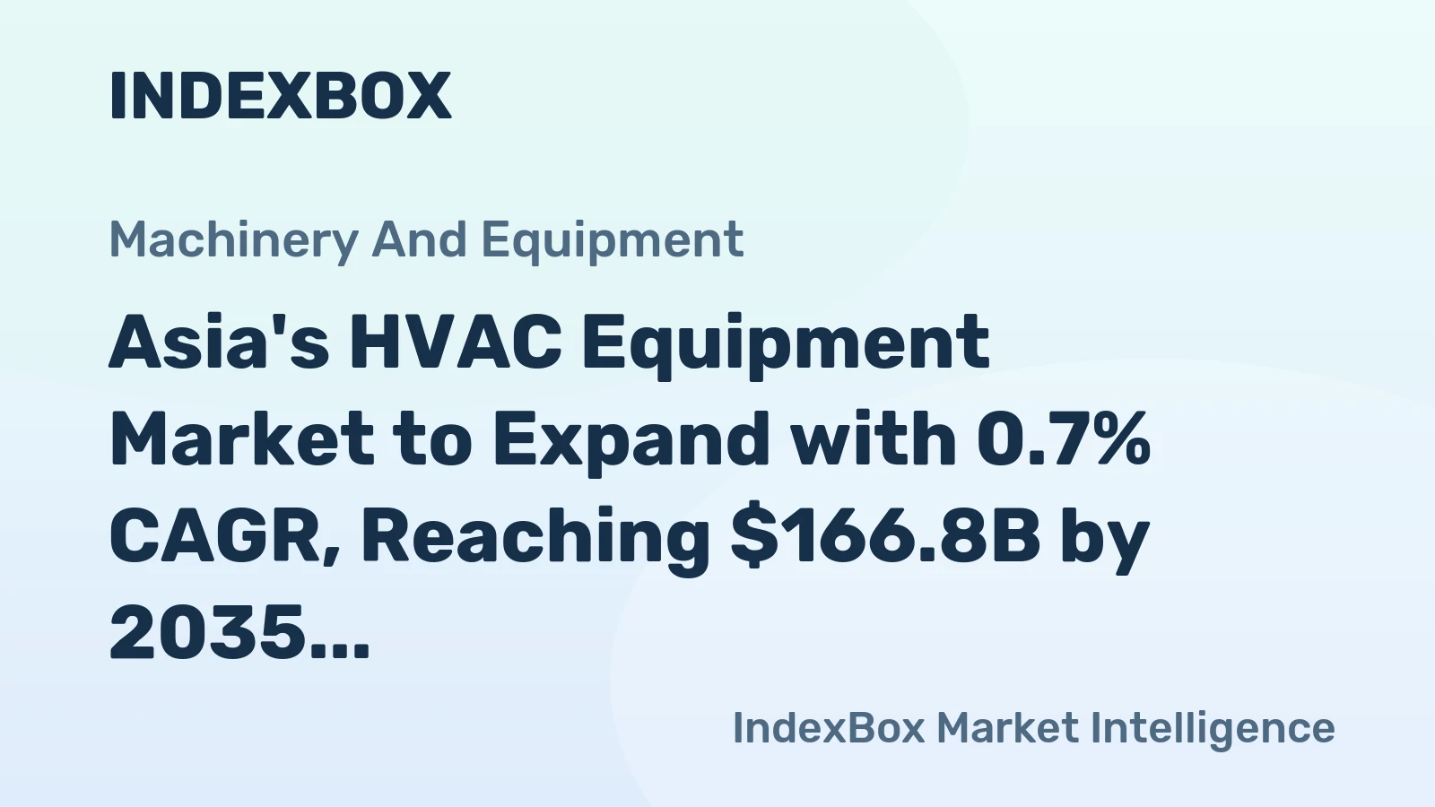 Asia's HVAC Equipment Market to Expand with 0.7% CAGR, Reaching $166.8B by 2035