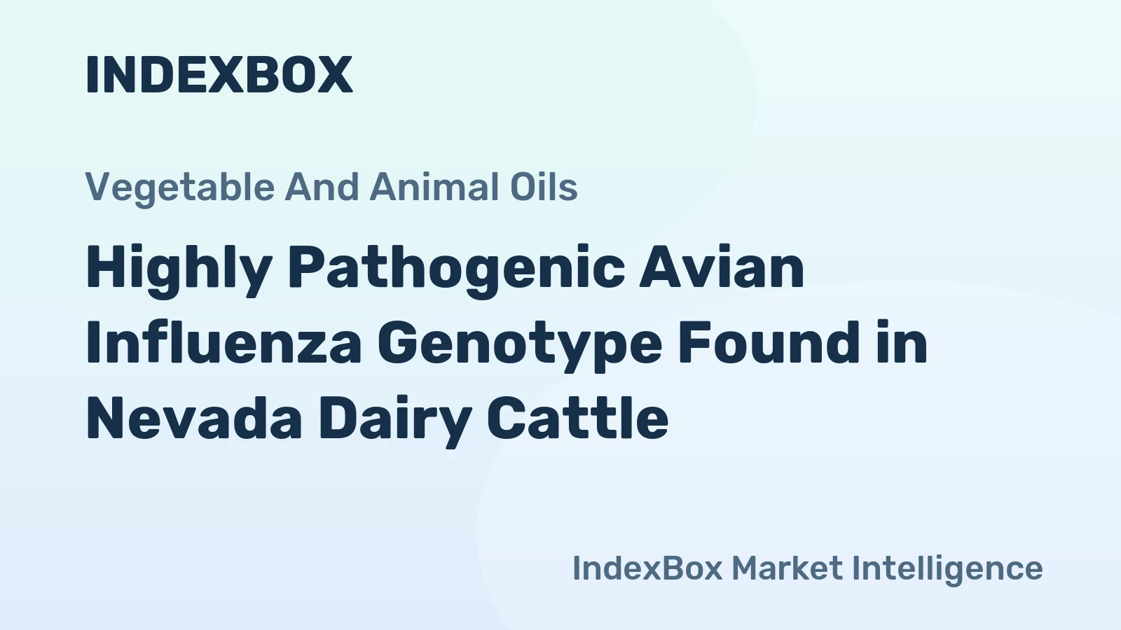 Highly Pathogenic Avian Influenza Genotype Found in Nevada Dairy Cattle