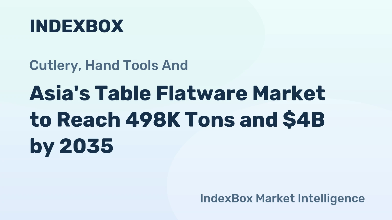 Asia's Table Flatware Market to Reach 498K Tons and $4B by 2035