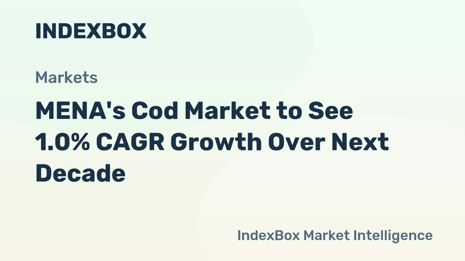MENA's Cod Market to See 1.0% CAGR Growth Over Next Decade