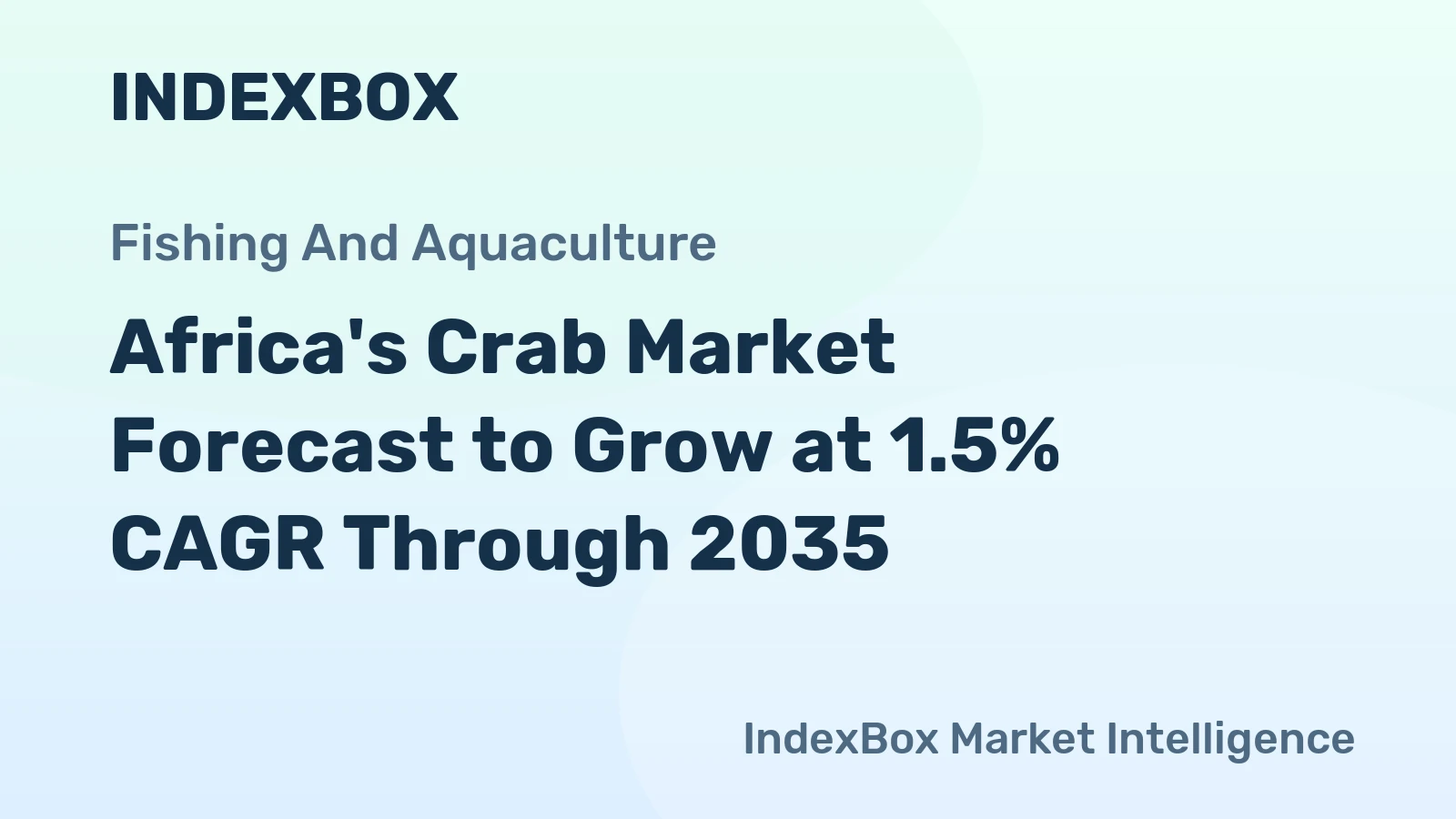 Africa's Crab Market Forecast to Grow at 1.5% CAGR Through 2035