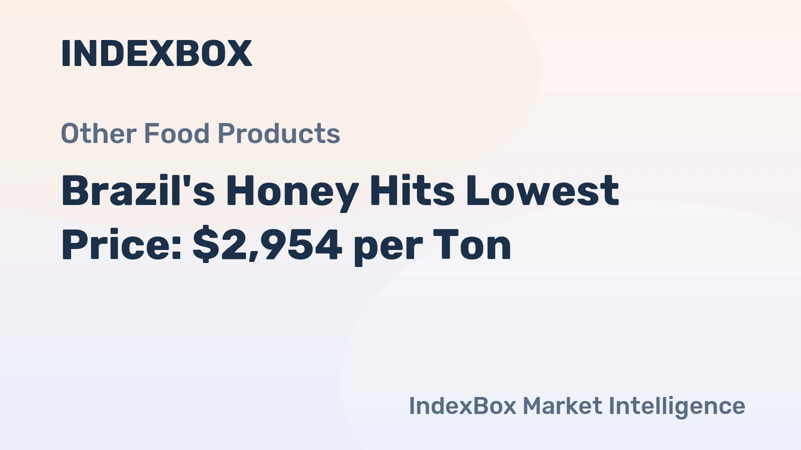 Brazil's Honey Hits Lowest Price: $2,954 per Ton