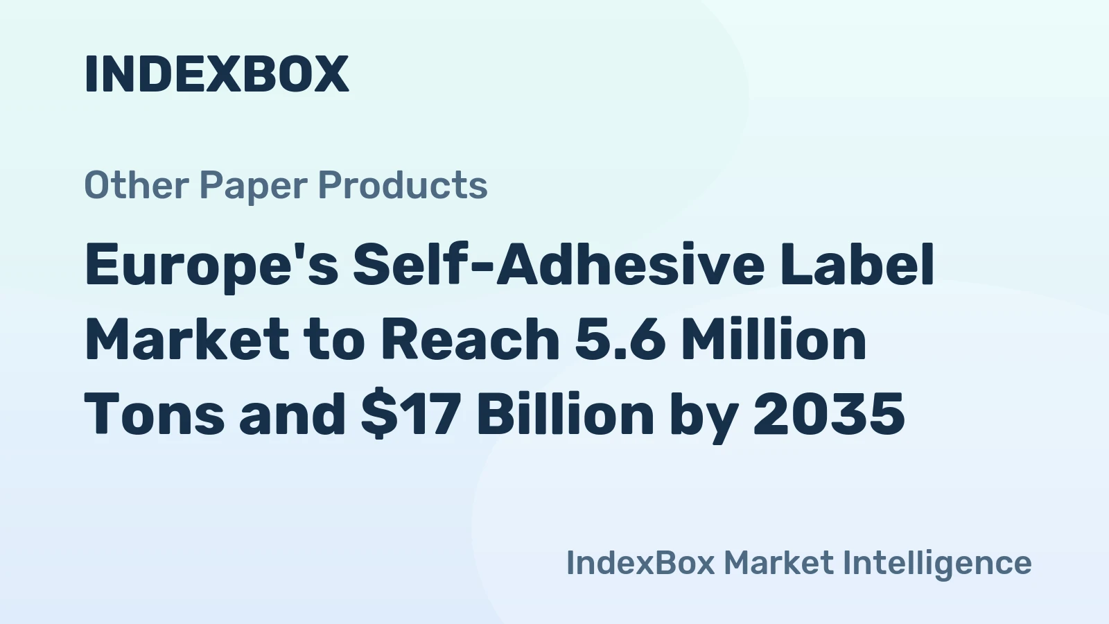 Europe's Self-Adhesive Label Market to Reach 5.6 Million Tons and $17 Billion by 2035