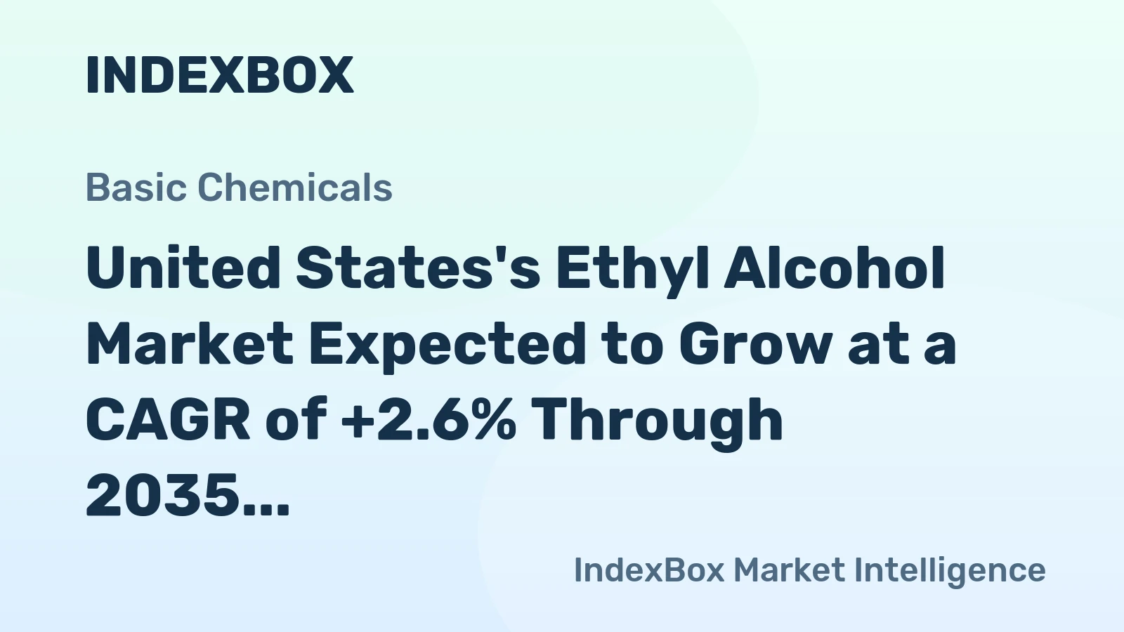 United States's Ethyl Alcohol Market Expected to Grow at a CAGR of +2.6% Through 2035, Reaching $75.5B in Value