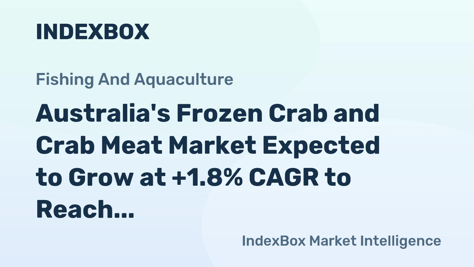 Australia's Frozen Crab and Crab Meat Market Expected to Grow at +1.8% CAGR to Reach 1.7K Tons by 2035