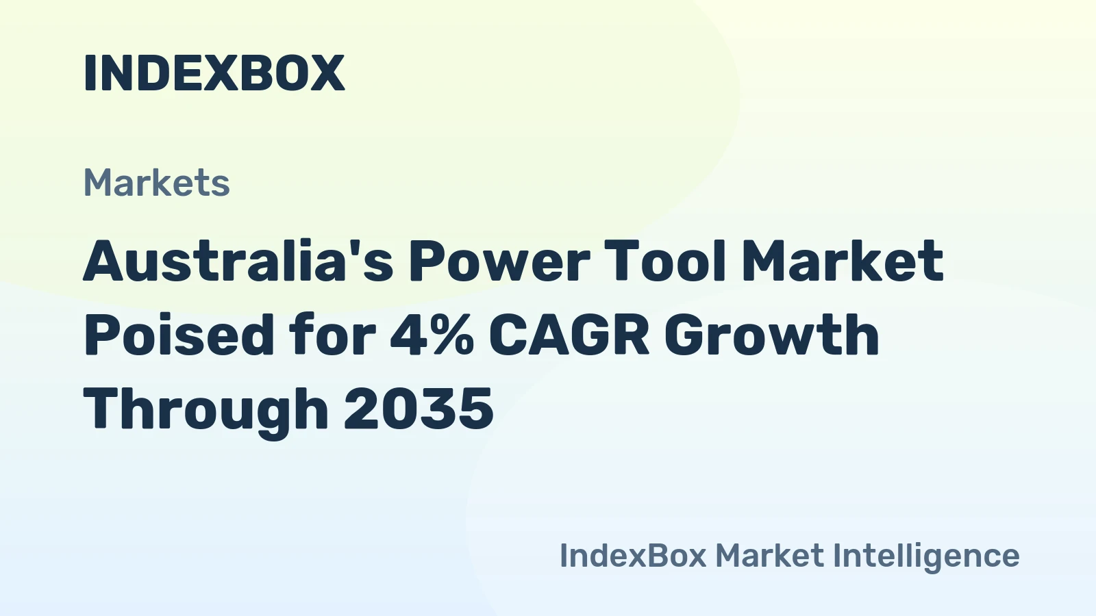 Australia's Power Tool Market Poised for 4% CAGR Growth Through 2035