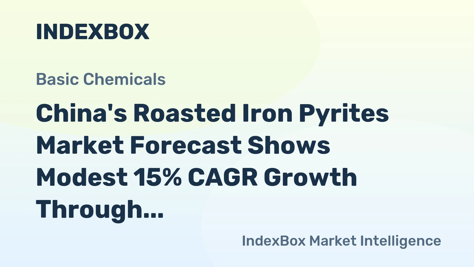 China's Roasted Iron Pyrites Market Forecast Shows Modest 15% CAGR Growth Through 2035