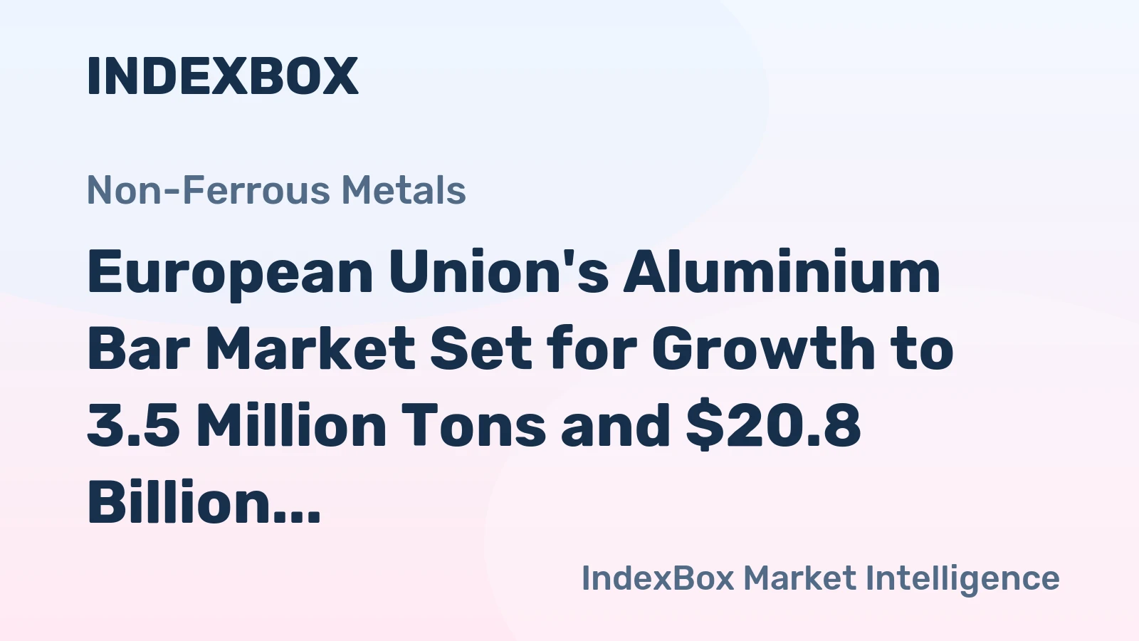European Union's Aluminium Bar Market Set for Growth to 3.5 Million Tons and $20.8 Billion by 2035
