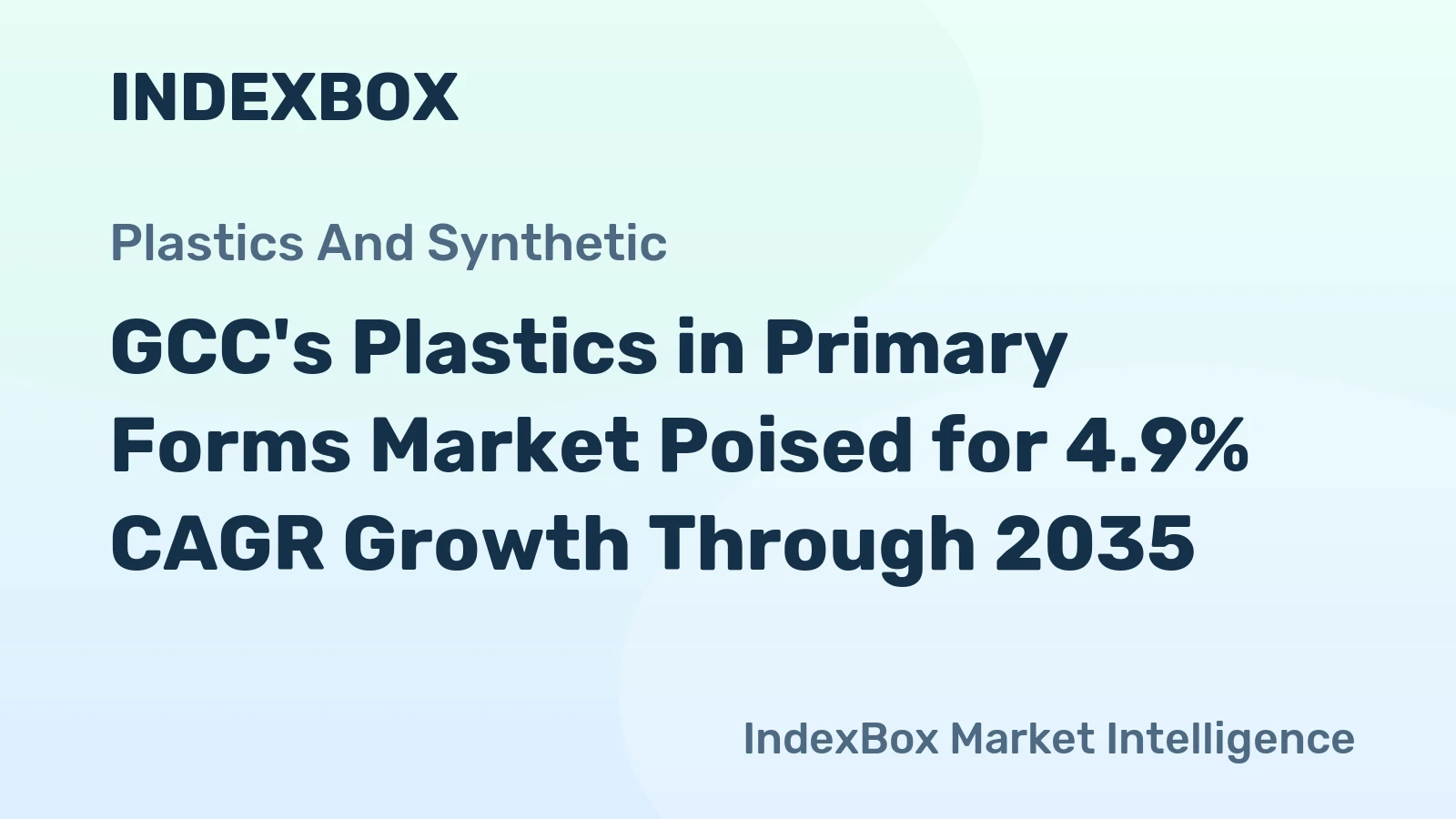 GCC's Plastics in Primary Forms Market Poised for 4.9% CAGR Growth Through 2035
