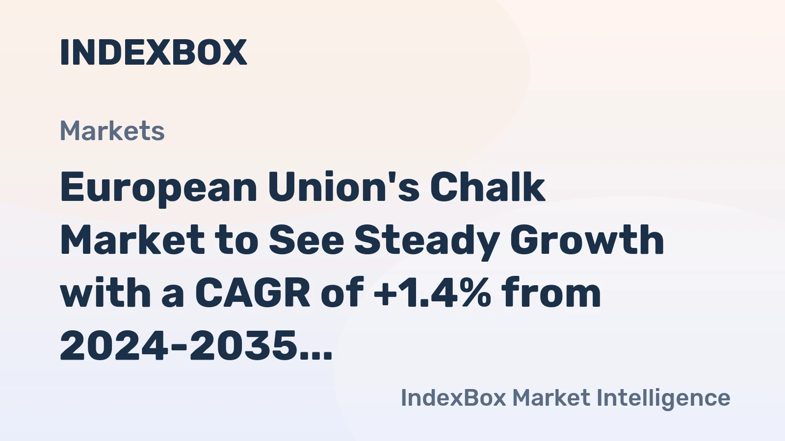European Union's Chalk Market to See Steady Growth with a CAGR of +1.4% from 2024-2035