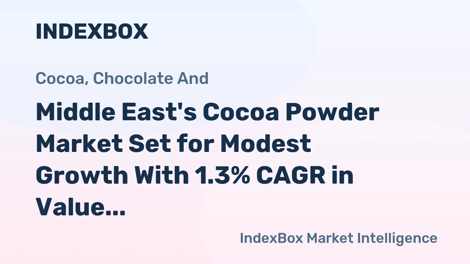 Middle East's Cocoa Powder Market Set for Modest Growth With 1.3% CAGR in Value Through 2035