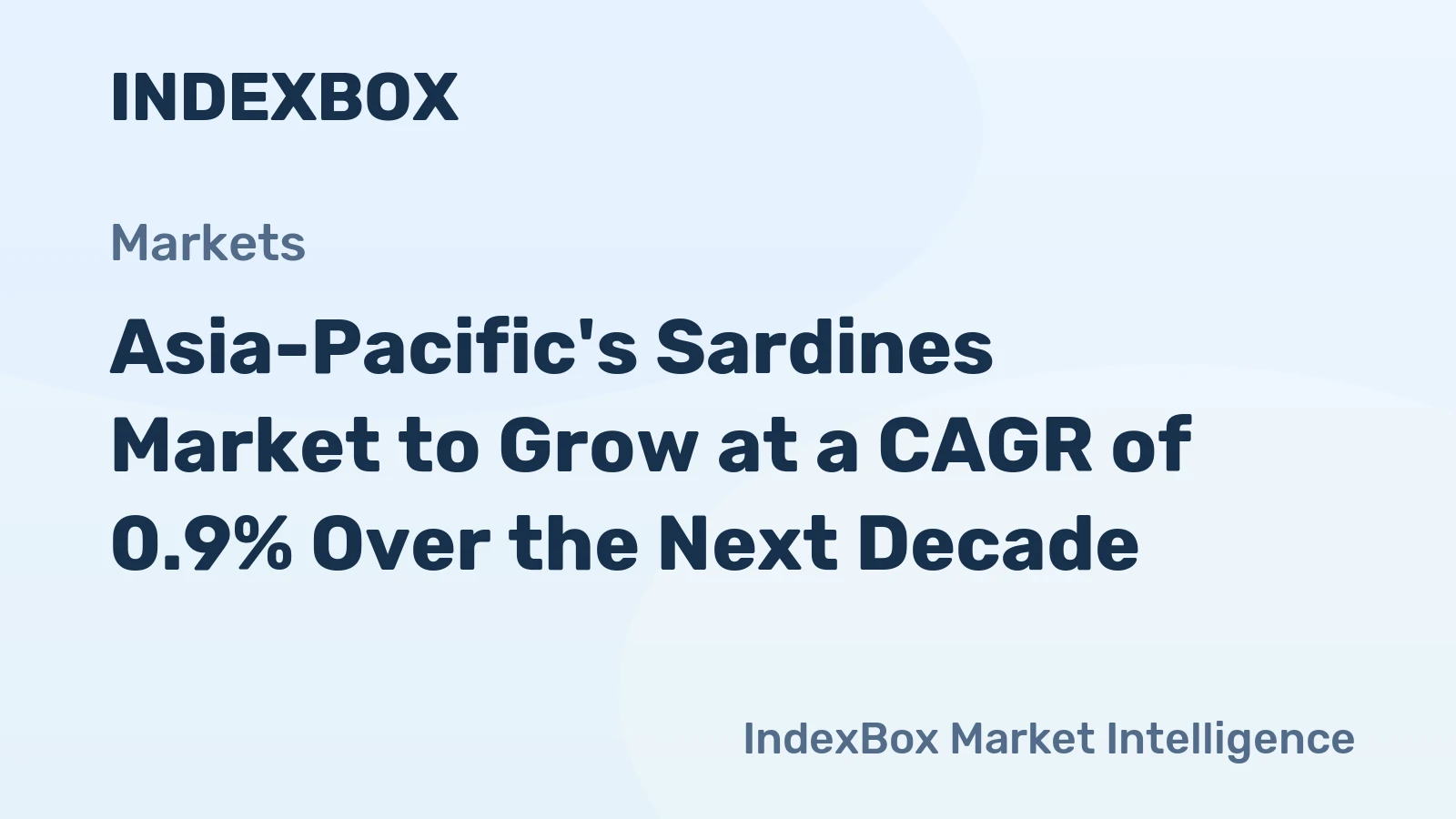 Asia-Pacific's Sardines Market to Grow at a CAGR of 0.9% Over the Next Decade