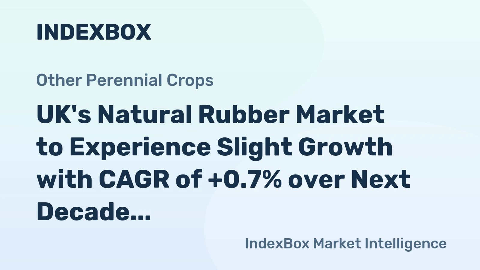 UK's Natural Rubber Market to Experience Slight Growth with CAGR of +0.7% over Next Decade