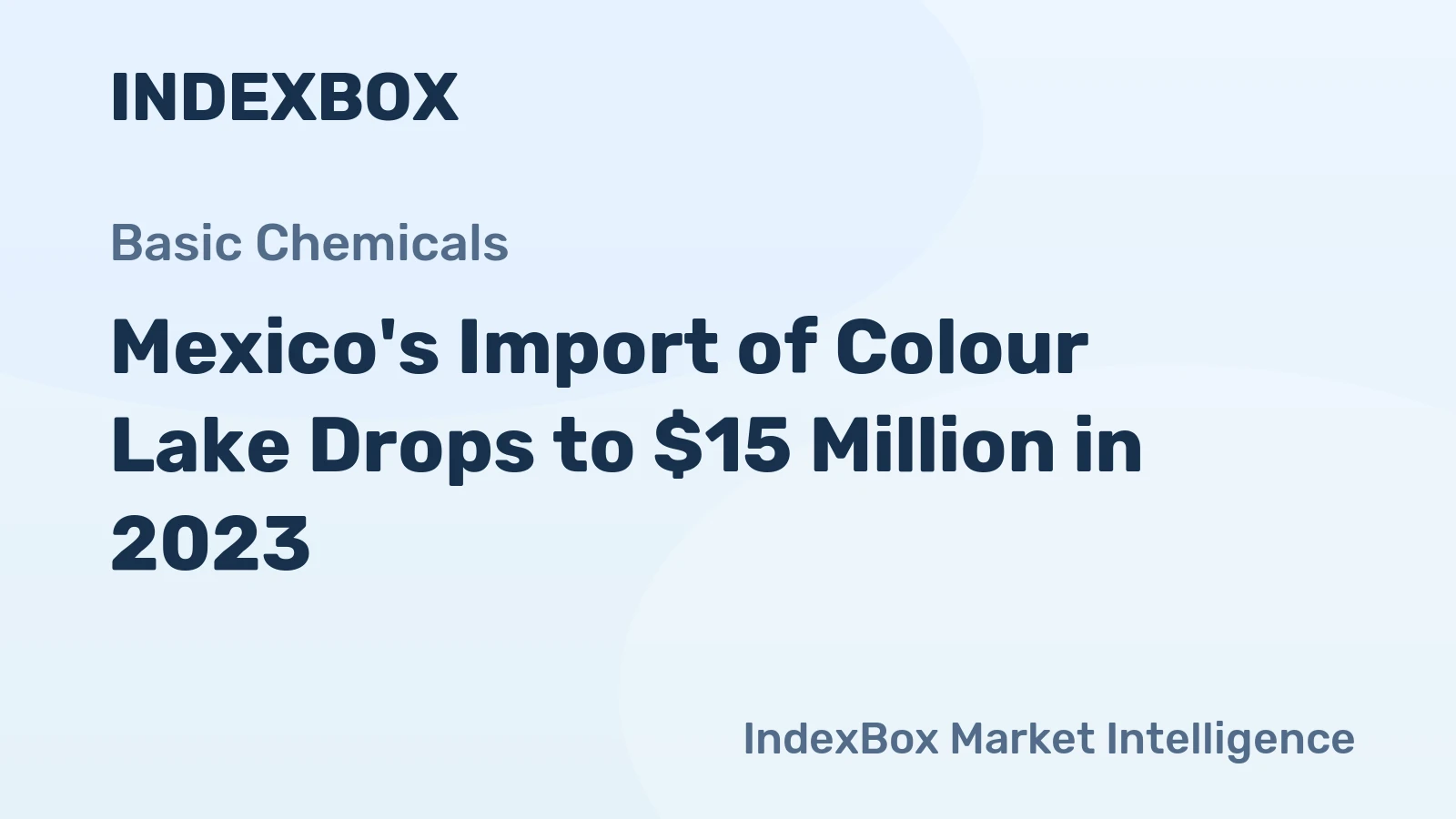 Mexico's Import of Colour Lake Drops to $15 Million in 2023