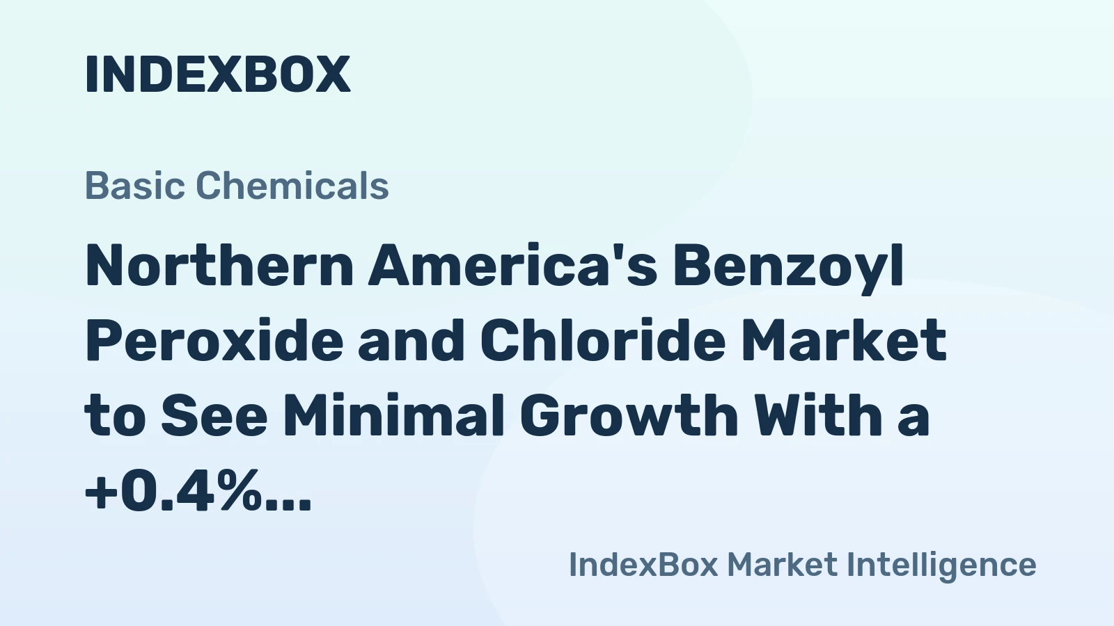 Northern America's Benzoyl Peroxide and Chloride Market to See Minimal Growth With a +0.4% CAGR in Value