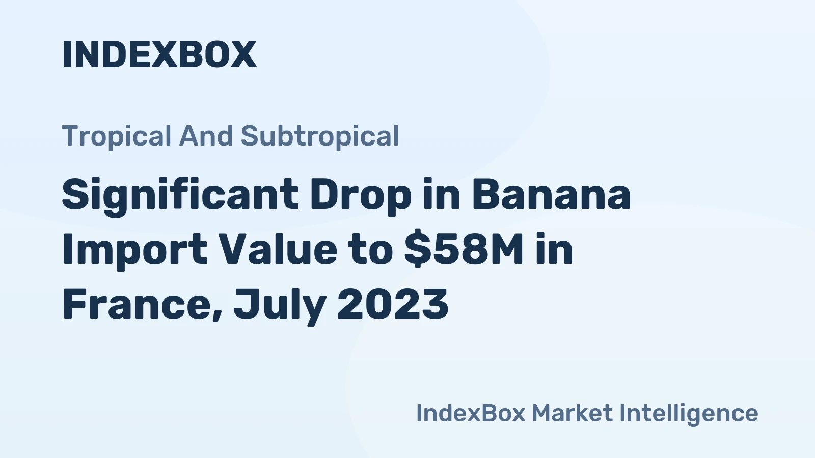 Significant Drop in Banana Import Value to $58M in France, July 2023
