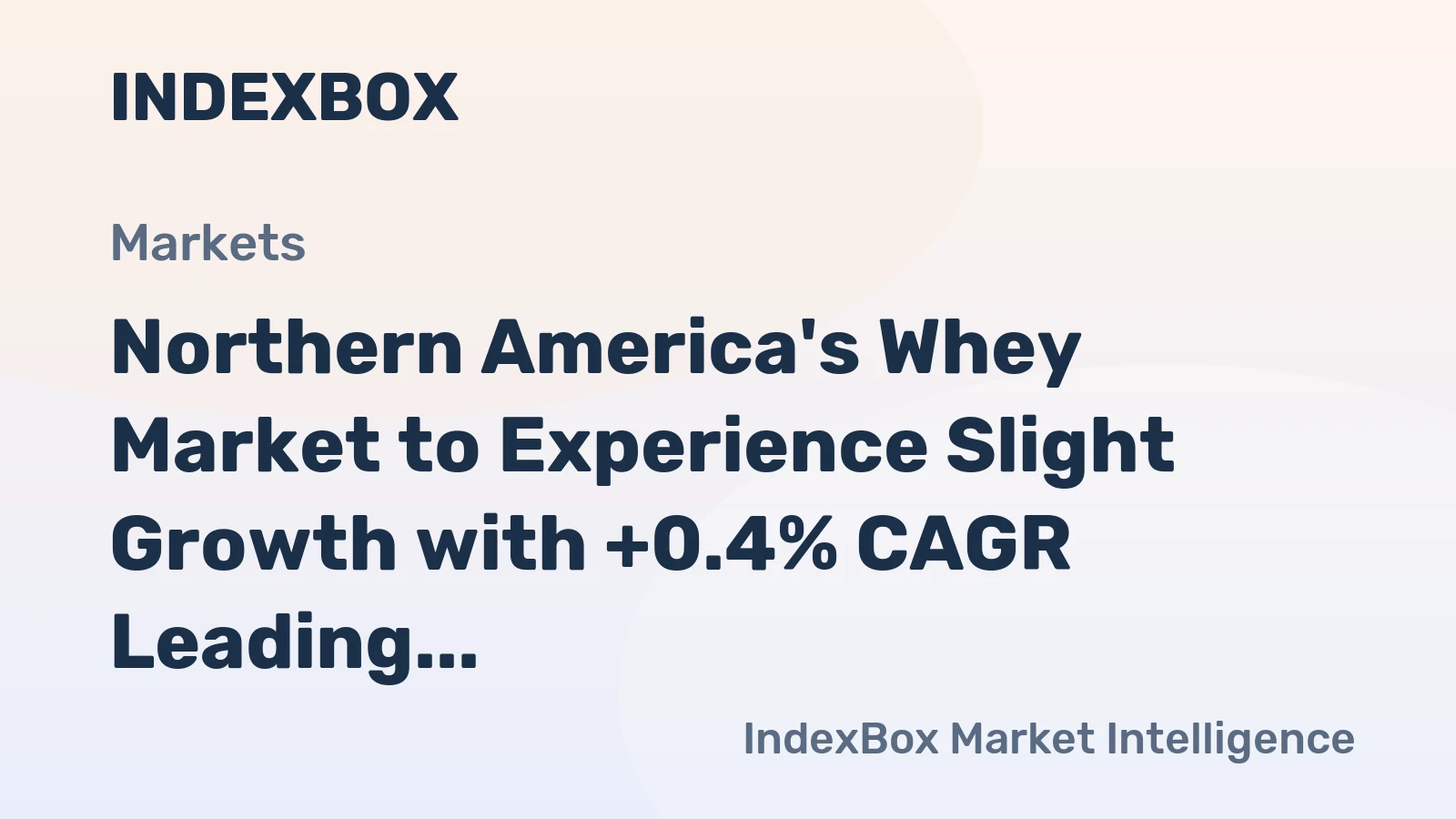 Northern America's Whey Market to Experience Slight Growth with +0.4% CAGR Leading to 142K Tons by 2035
