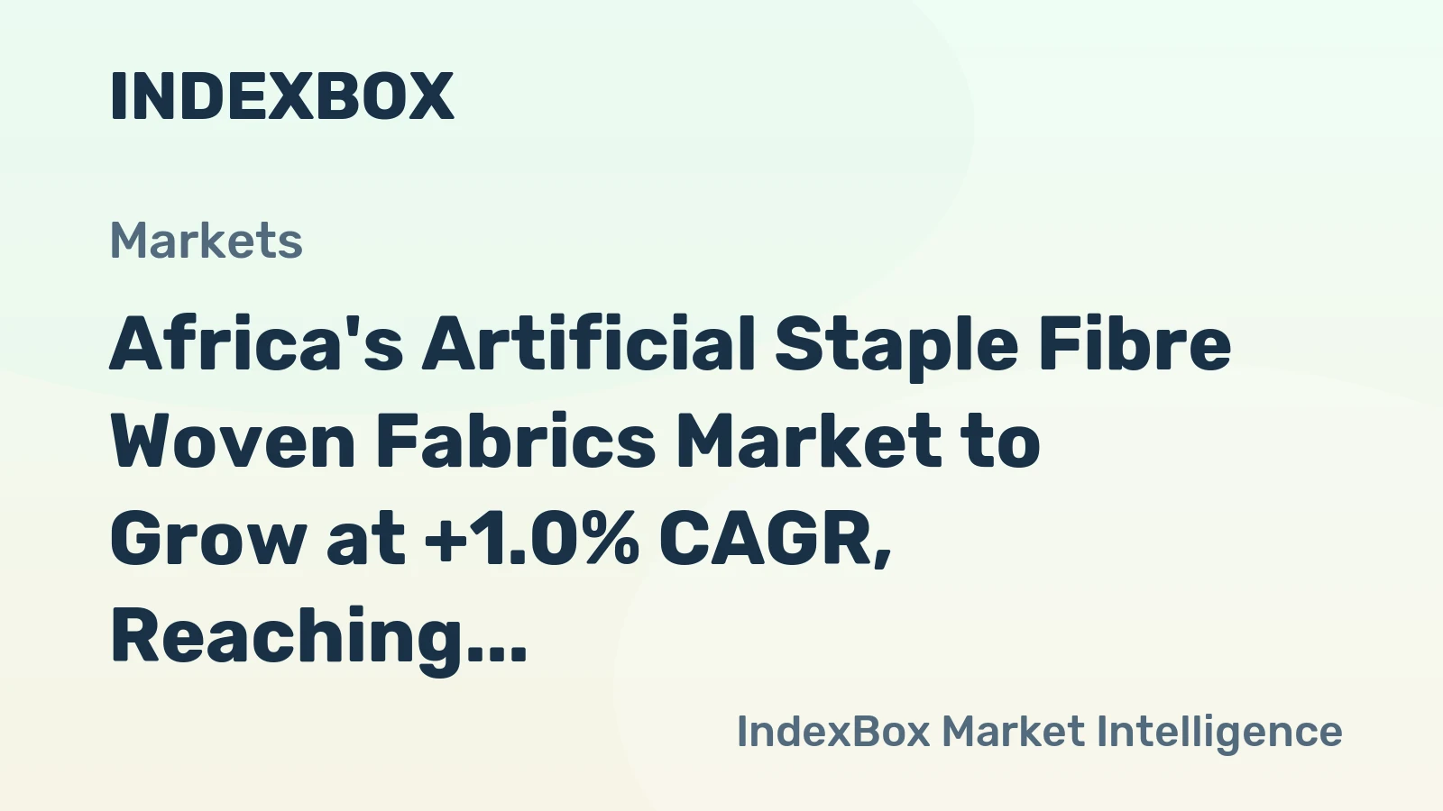 Africa's Artificial Staple Fibre Woven Fabrics Market to Grow at +1.0% CAGR, Reaching 343M Square Meters by 2035