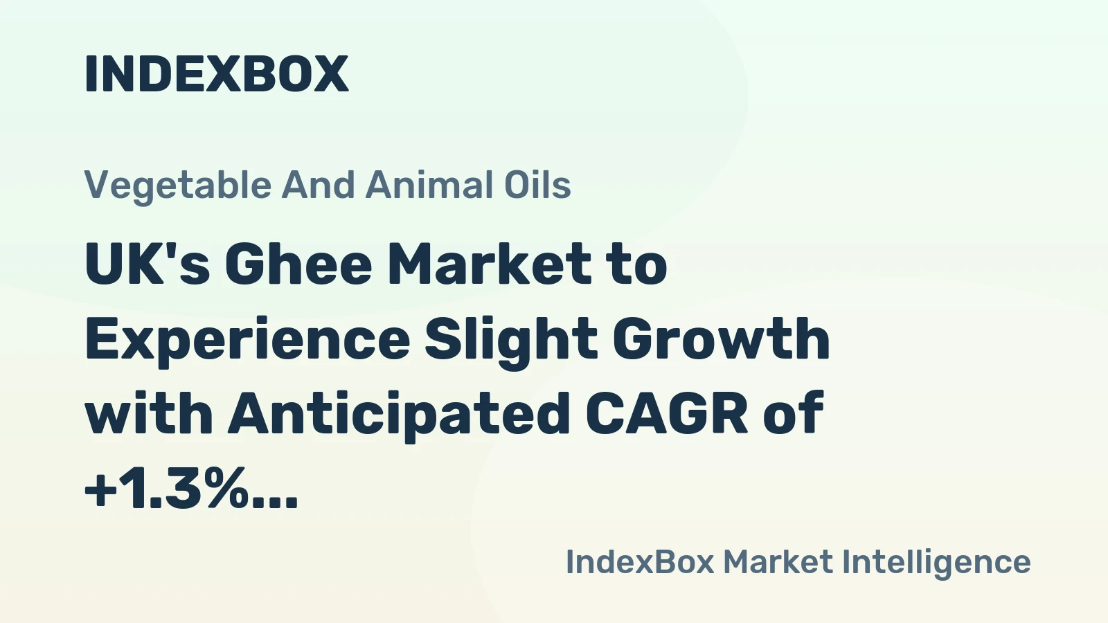 UK's Ghee Market to Experience Slight Growth with Anticipated CAGR of +1.3% from 2024 to 2035