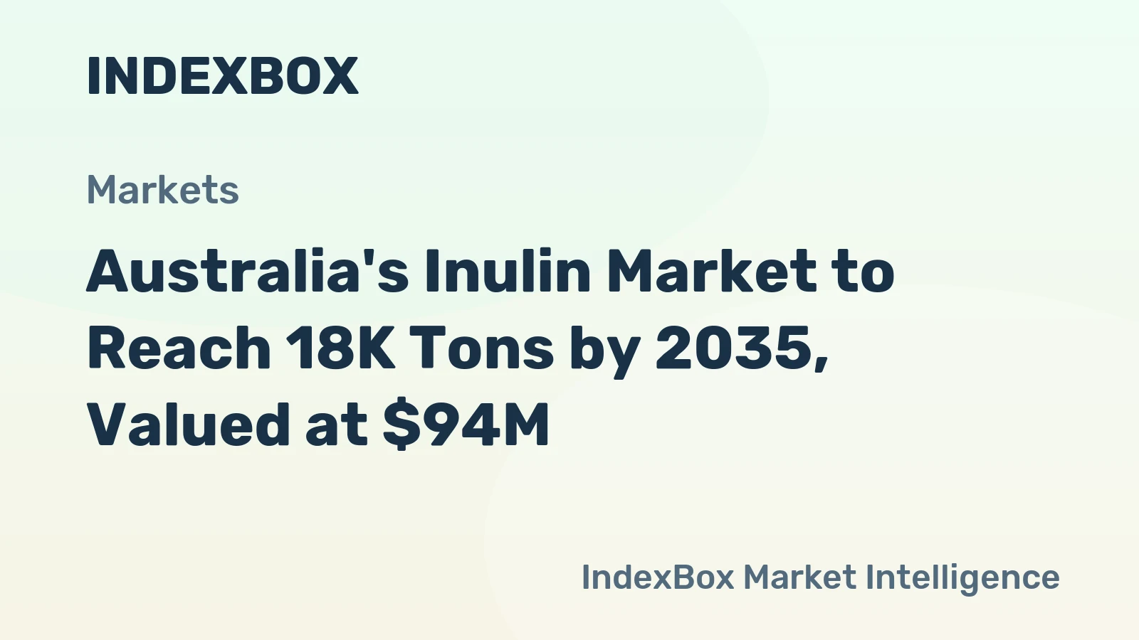 Australia's Inulin Market to Reach 18K Tons by 2035, Valued at $94M