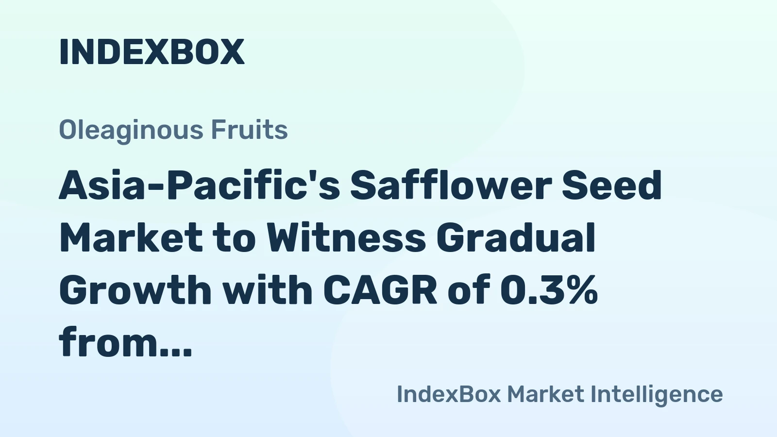 Asia-Pacific's Safflower Seed Market to Witness Gradual Growth with CAGR of 0.3% from 2024 to 2035