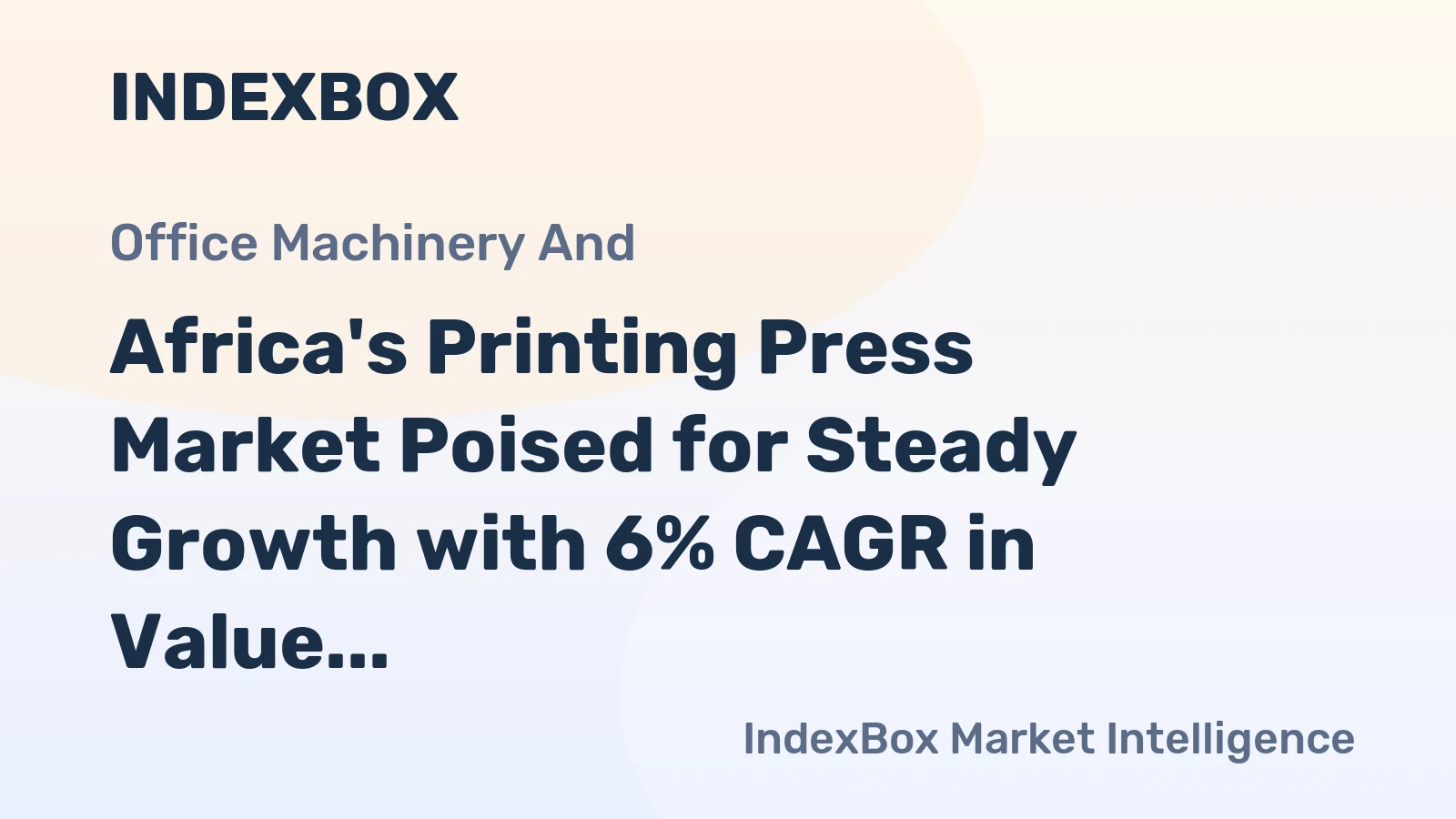 Africa's Printing Press Market Poised for Steady Growth with 6% CAGR in Value Through 2035
