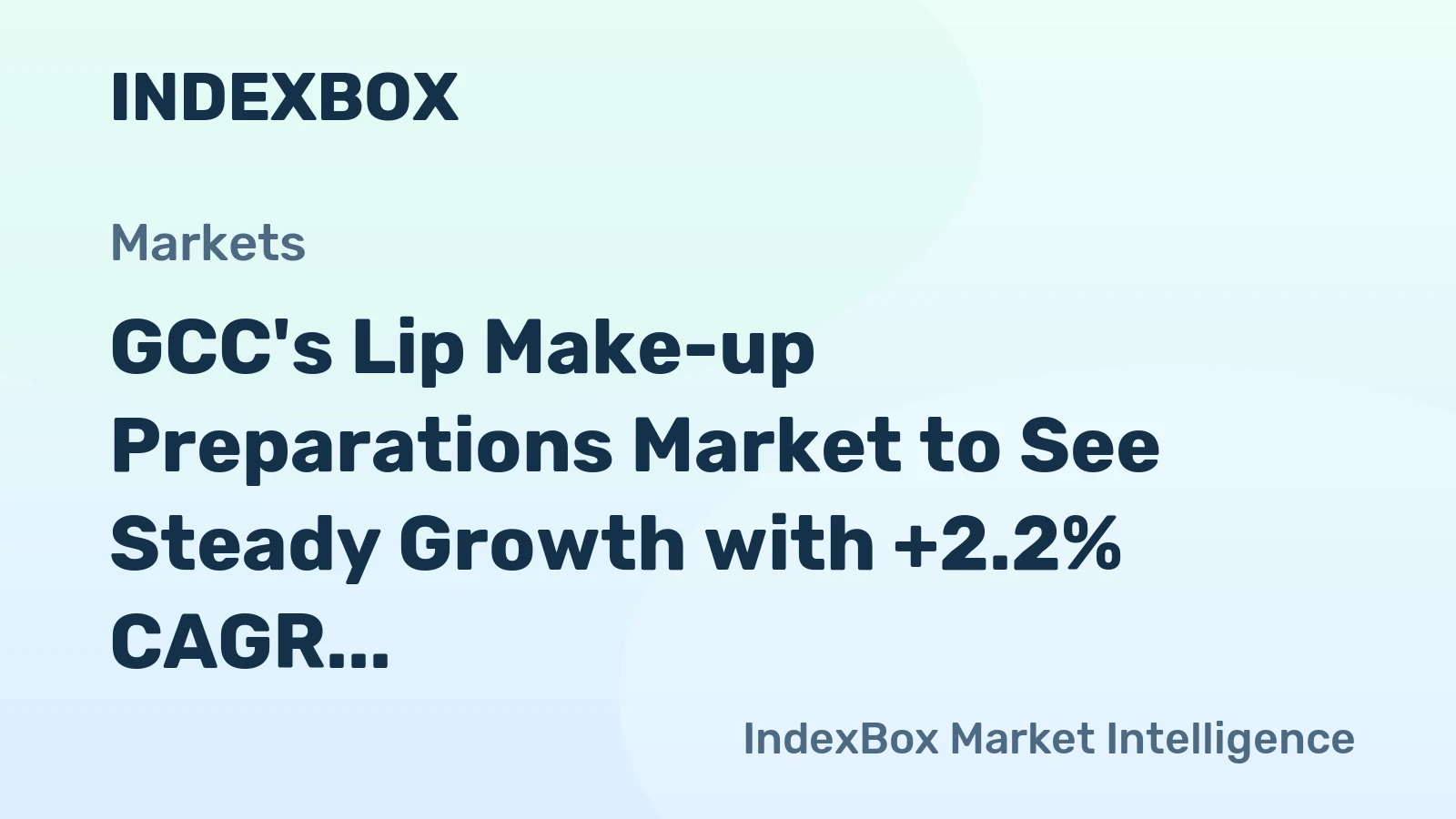 GCC's Lip Make-up Preparations Market to See Steady Growth with +2.2% CAGR, Reaching $297M by 2035