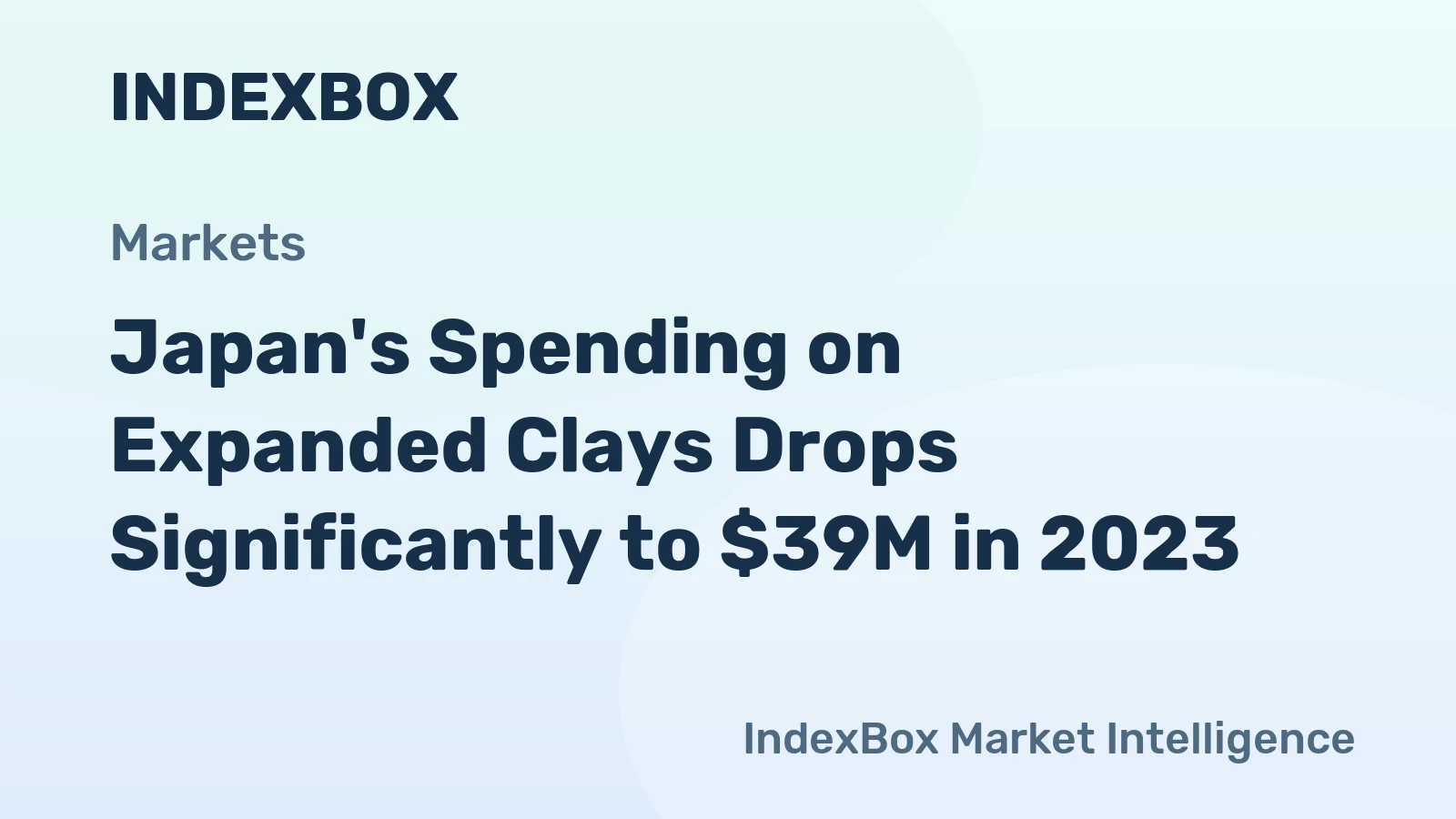 Japan's Spending on Expanded Clays Drops Significantly to $39M in 2023