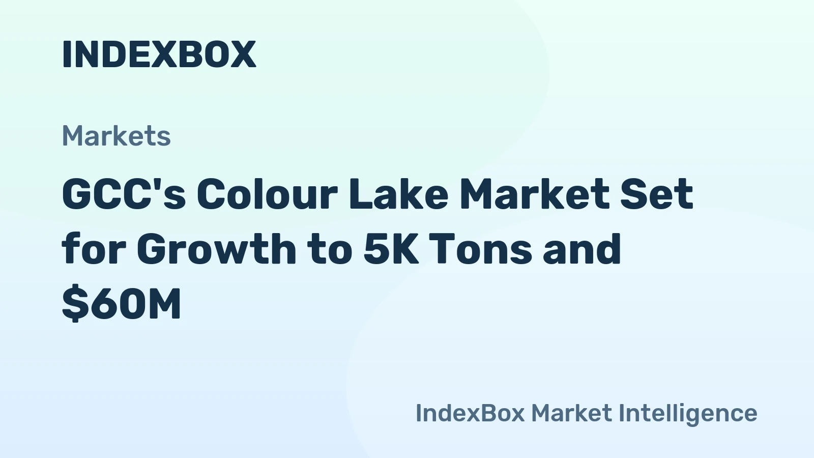 GCC's Colour Lake Market Set for Growth to 5K Tons and $60M