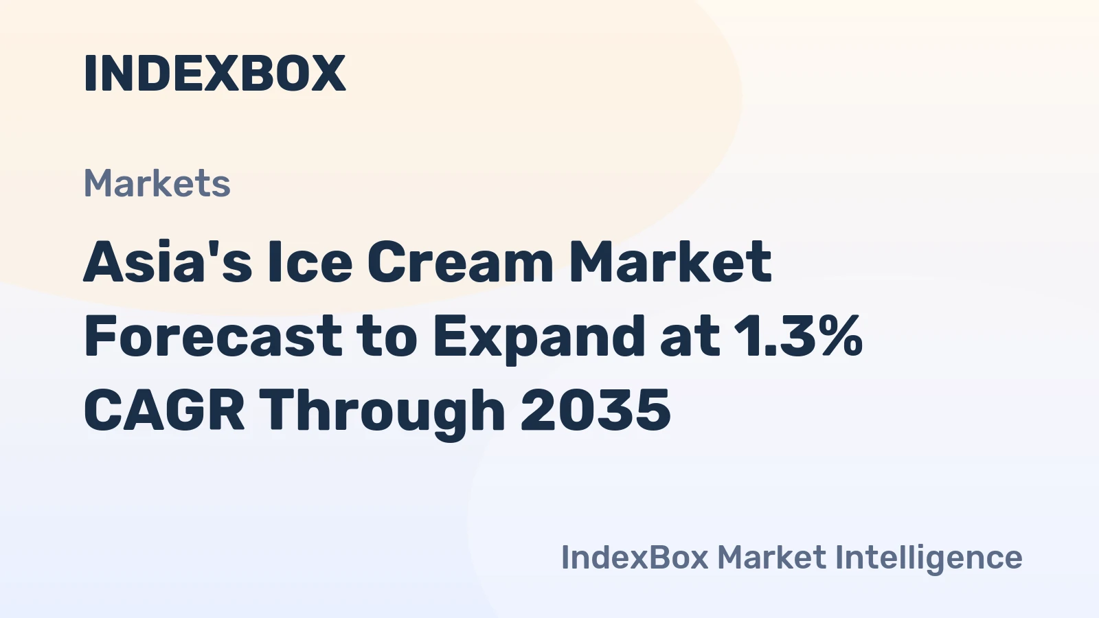 Asia's Ice Cream Market Forecast to Expand at 1.3% CAGR Through 2035