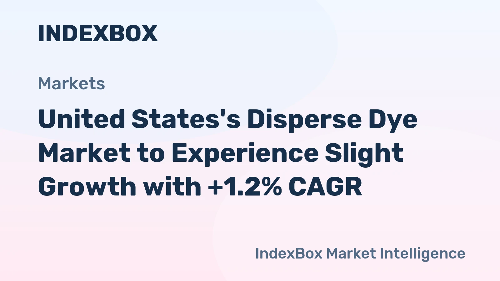 United States's Disperse Dye Market to Experience Slight Growth with +1.2% CAGR